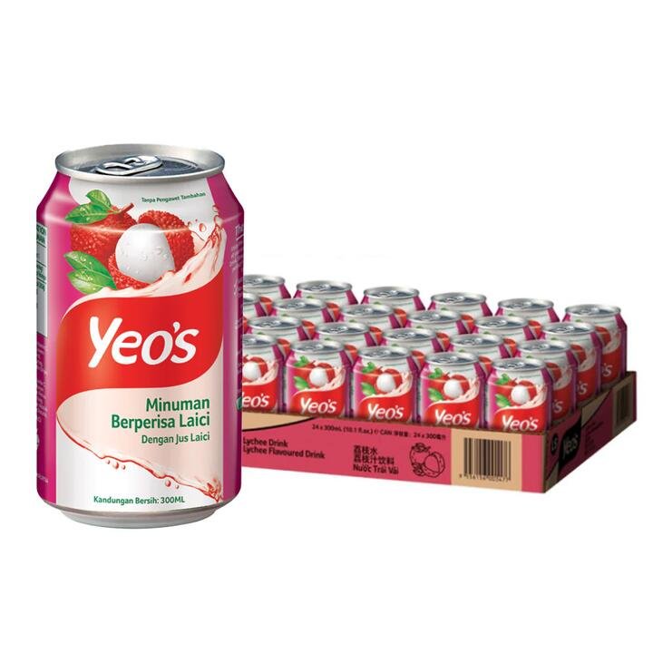 Yeo's Lychee Flavoured Drink - 300ml x 24 Cans - Gourmet Grocer