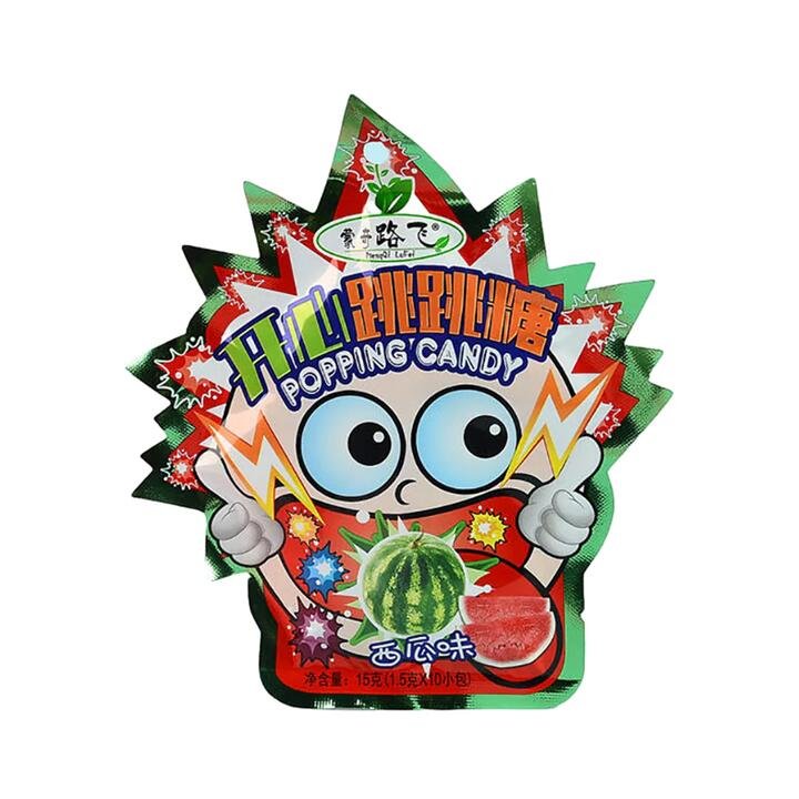 Mengqi Luffy Watermelon Flavor Popping Candy - 15g - Gourmet Grocer