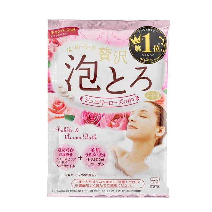 Cow Brand Milk Collagen Bubble Bath - Rose Scent, 30g - Gourmet Grocer