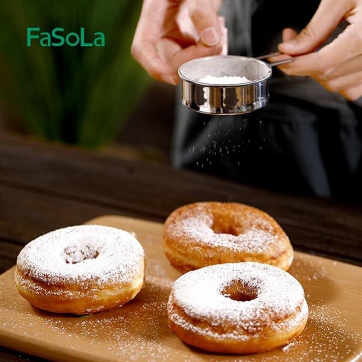 FaSoLa Stainless Steel Powdered Sugar Sifter - 11.5*6.5*2.3cm - Gourmet ...
