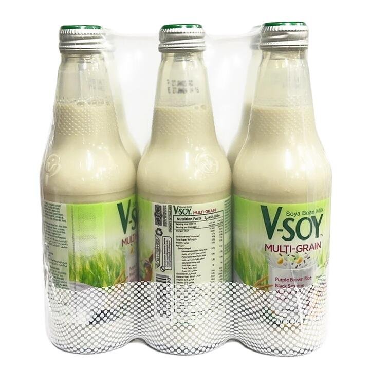 V-Soy Multi-Grain Soya Bean Milk - 300ml x 6pcs - Gourmet Grocer